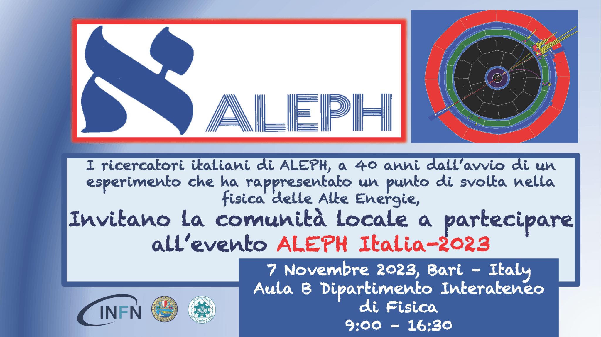 ALEPH Italia 2023 - INFN Sezione di Bari